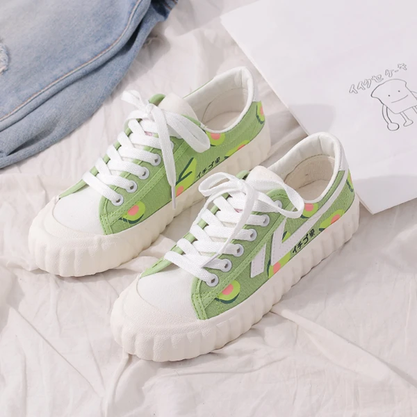 Matcha Green Avocado Canvas Shoes AD11032 – Andester
