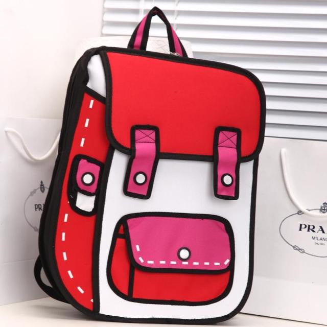 Cartoons 3D canvas backpack AD0028 – Andester